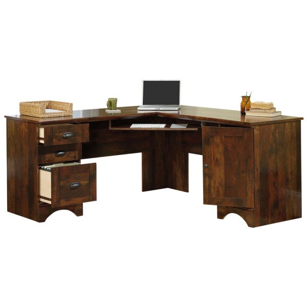 HARBOR VIEW L-SHAPE DESK - CURADO CHERRY | Tepperman's