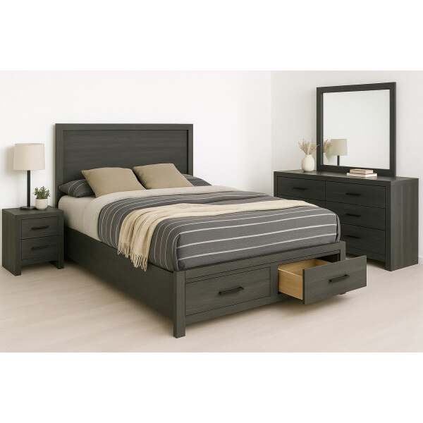 KAI QUEEN 6 PIECE STORAGE BEDROOM SET | Tepperman's