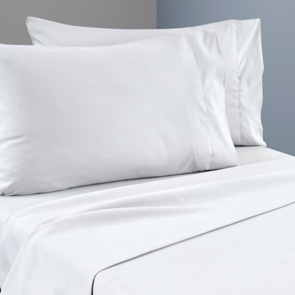LUXURY MICROFIBER WHITE TWIN SHEET SET | Tepperman's