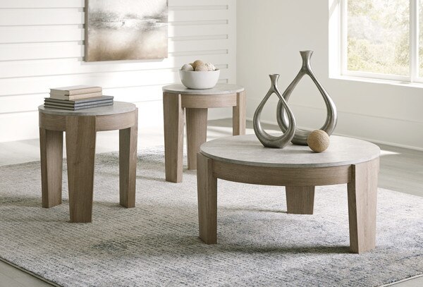 GUYSTONE COFFEE & TWO END TABLE SET | Tepperman's