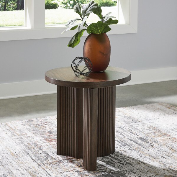 KORESTONE ROUND END TABLE | Tepperman's