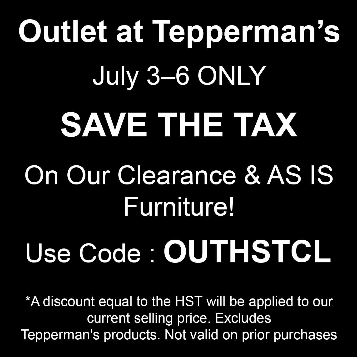 Outlet | Tepperman's
